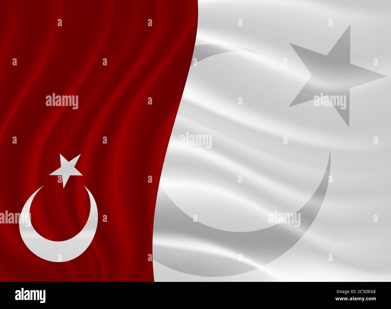 Template greeting card to a state holiday with Turkish national symbols ...