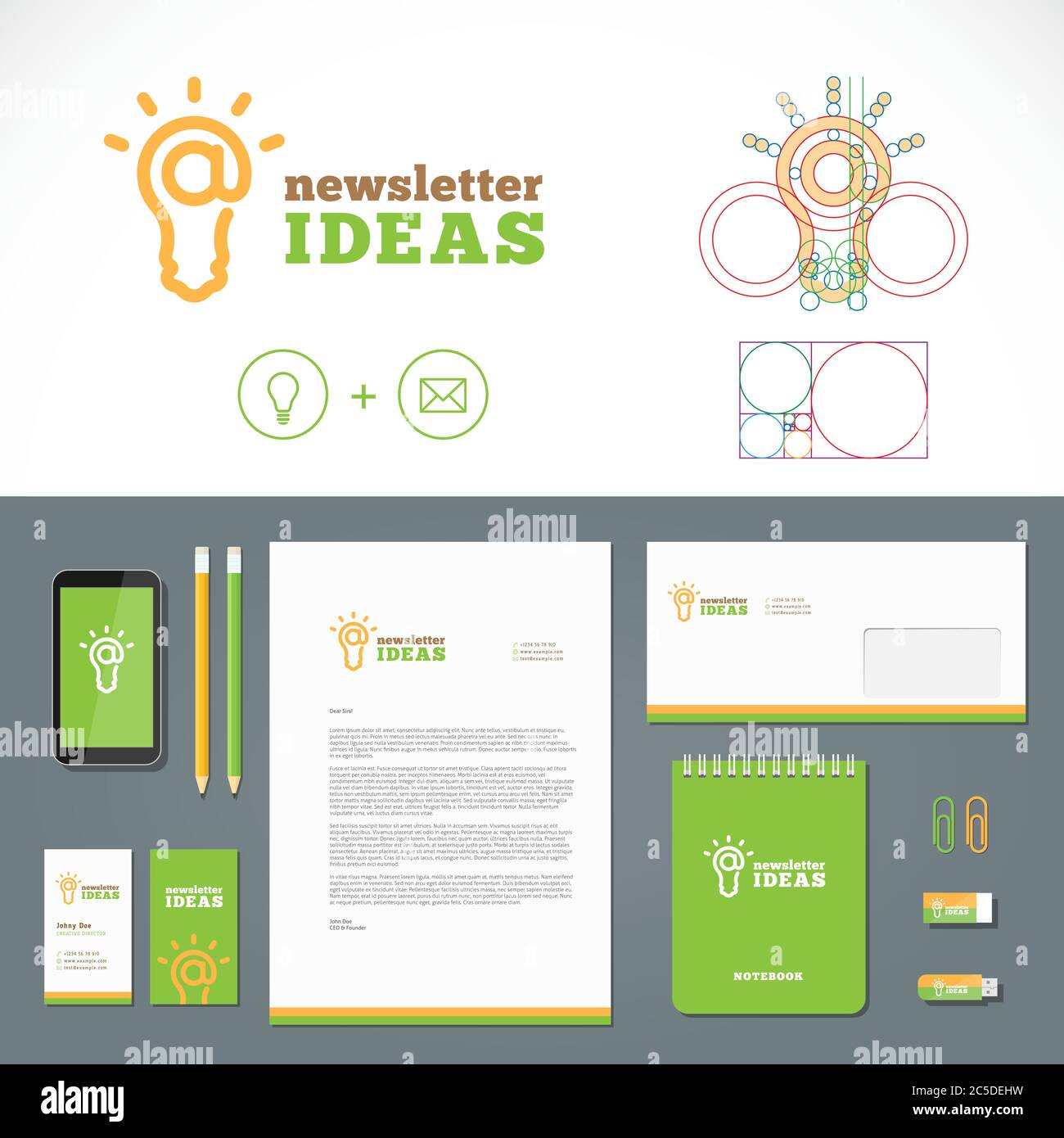 Newsletter Ideas Logo and Identity Template Stock Vector Image & Art ...