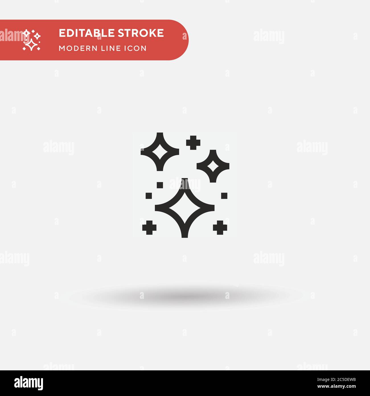 Sparkling Simple vector icon. Illustration symbol design template for ...