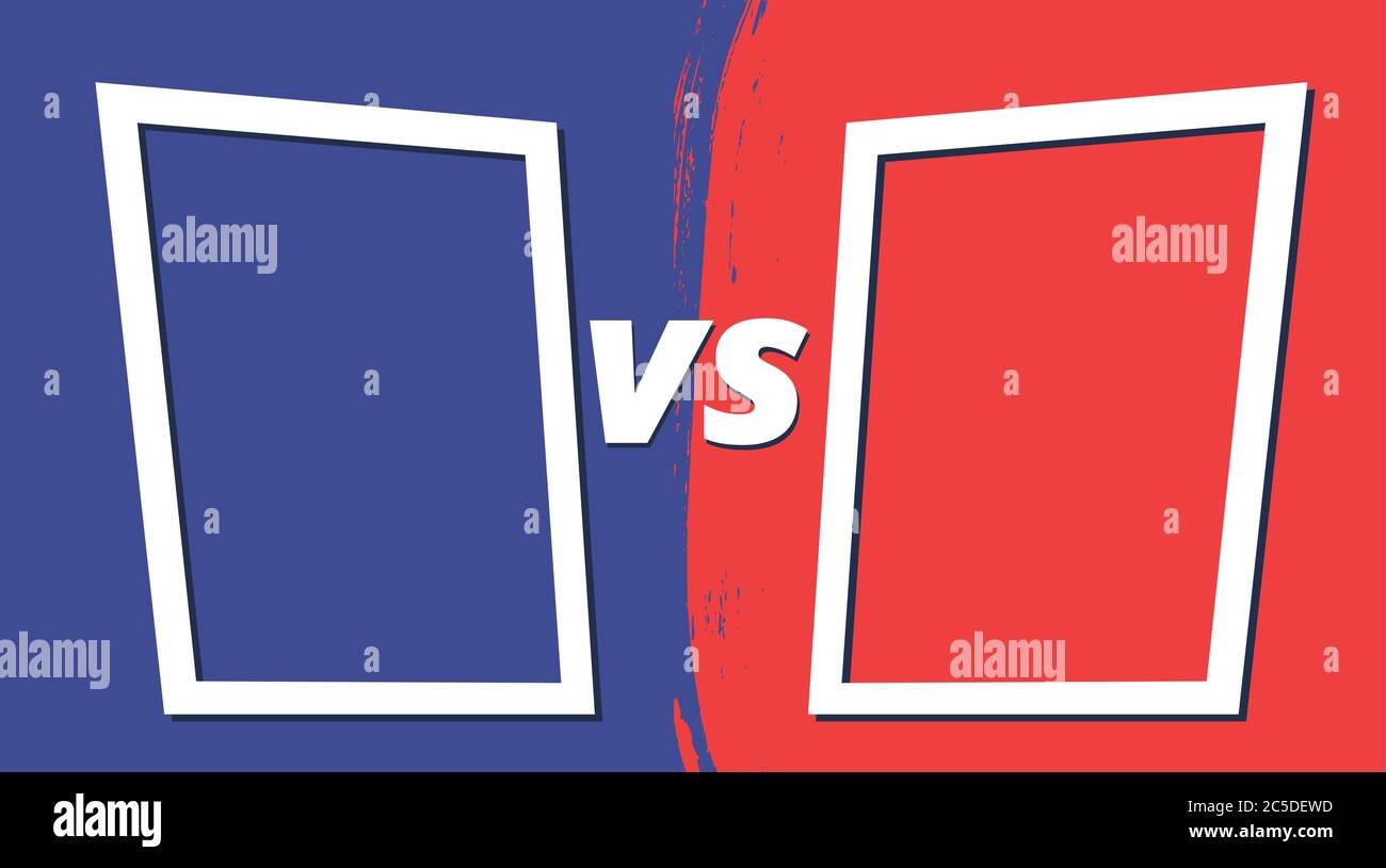 Vs template. Versus comparison blank. Decorative battle cover with ...
