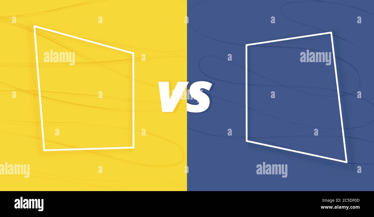 Vs template. Versus comparison blank. Decorative battle cover with ...