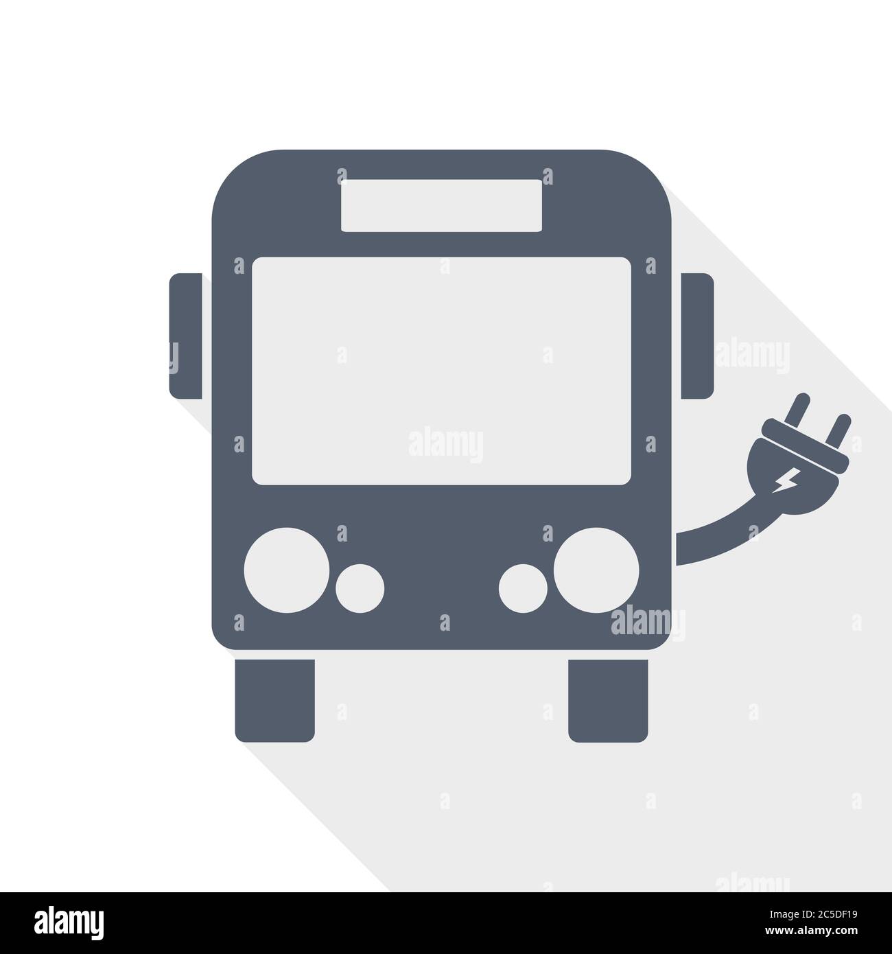 Ecology, electrical bus flat design vector icon Stock Vector Image ...