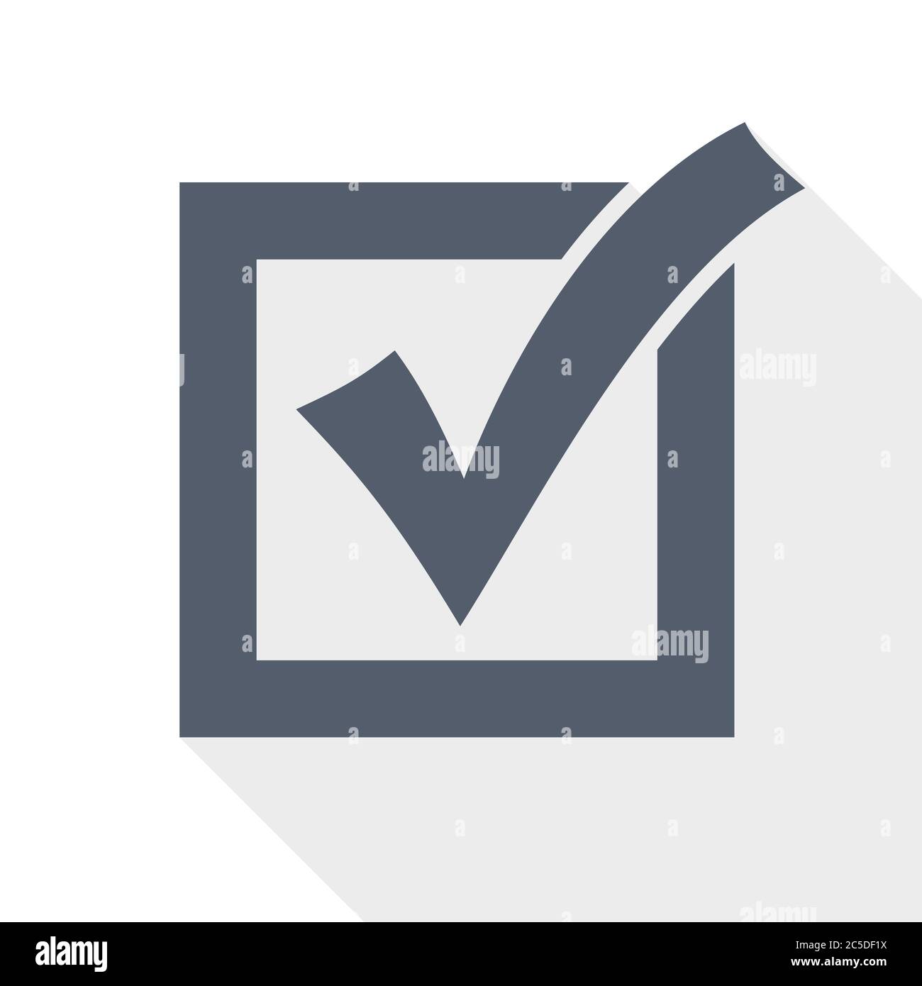 Correct, check box flat design vector icon Stock Vector Image & Art - Alamy