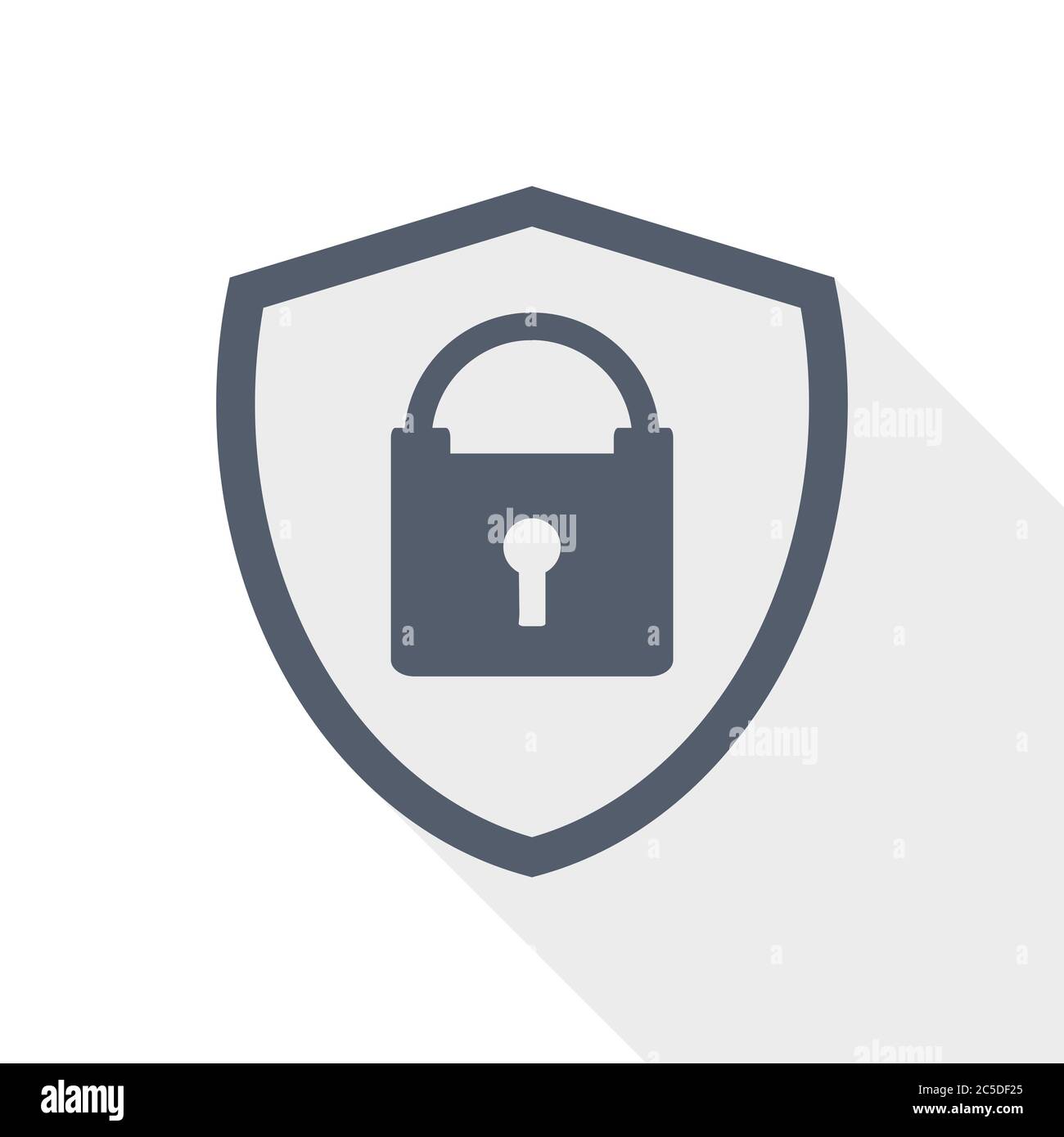 Shield with padlock flat design vector icon Stock Vector Image & Art ...