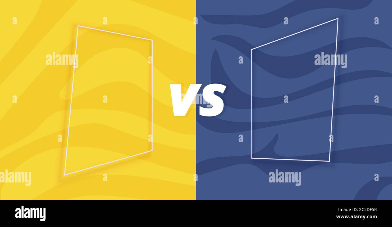 Vs template. Versus comparison blank. Decorative battle cover with ...