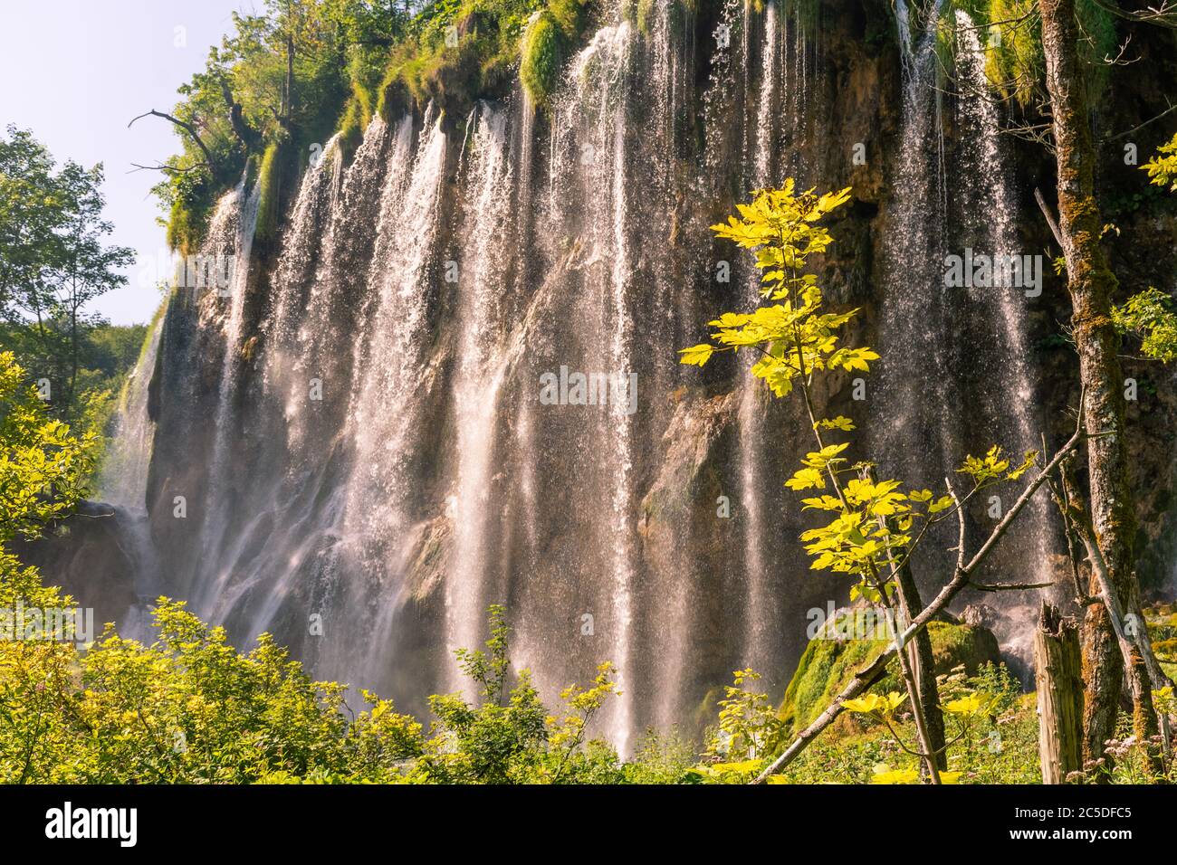 Amazing big waterfalls in Plitvice Lakes, Croatia Stock Photo - Alamy