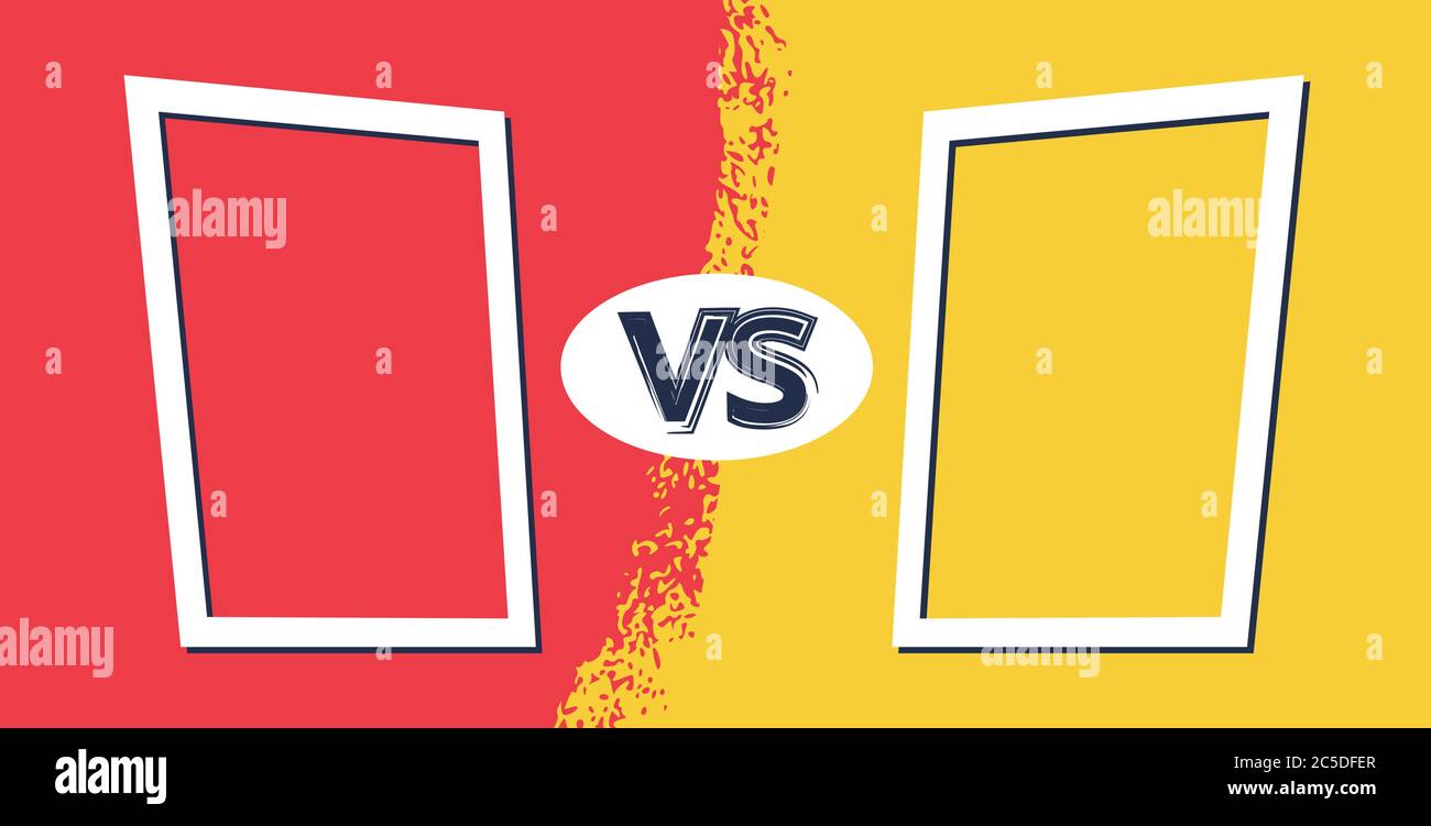 Vs template. Versus comparison blank. Decorative battle cover with ...