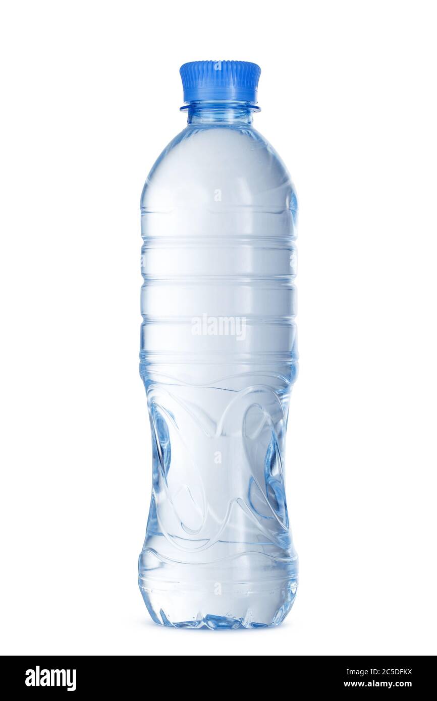 Small bottle of mineral water in plastic isolated on white Stock Photo ...