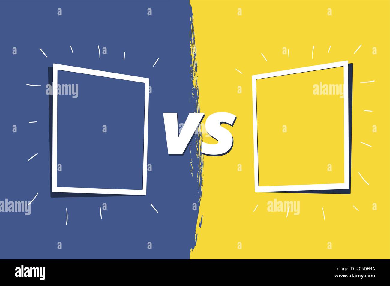 Vs template. Versus comparison blank. Decorative battle cover with ...