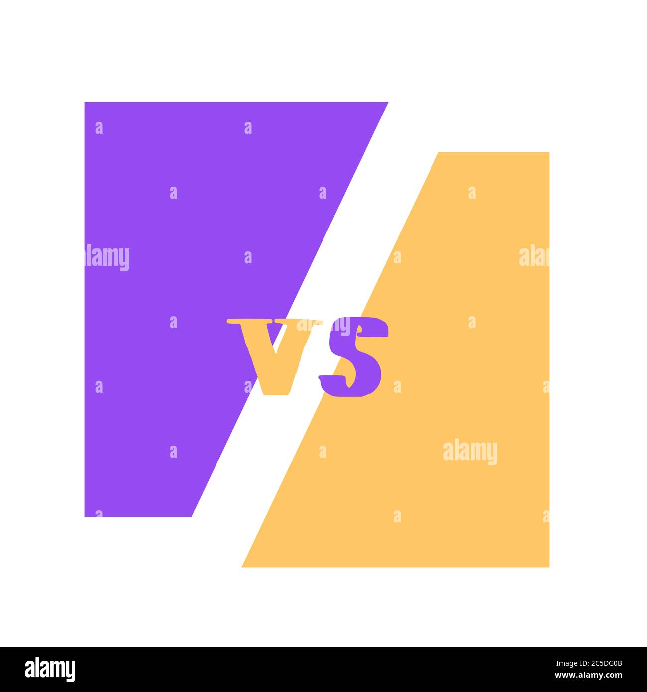 Versus sign with copy space. VS screen. Decorative battle cover with ...