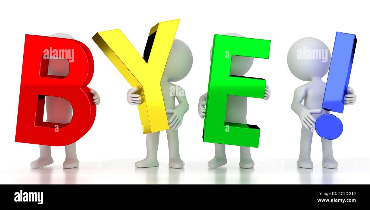 Bye! - colorful letters - 3D illustration Stock Photo - Alamy