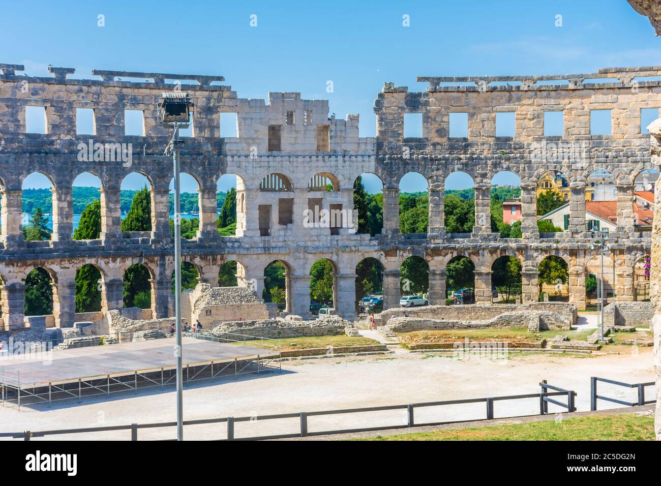 Interior view of the Arena of Pula, Croatia Stock Photo - Alamy