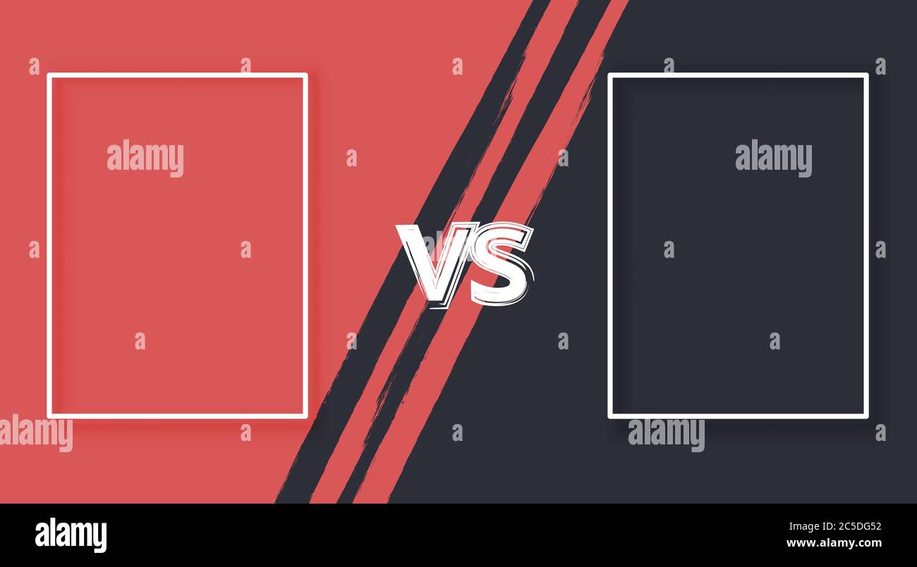 Vs template. Versus comparison blank. Decorative battle cover with ...