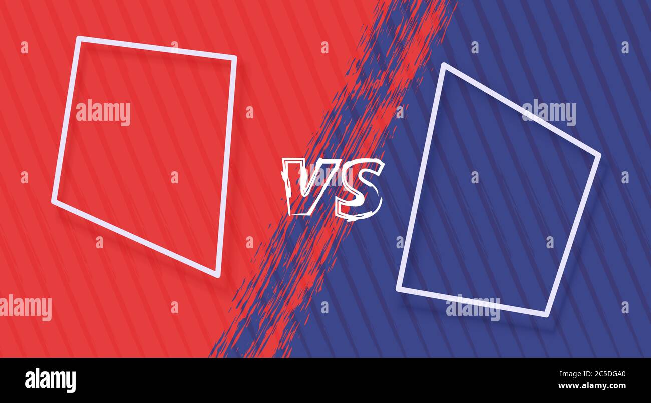 Vs template. Versus comparison blank. Decorative battle cover with ...