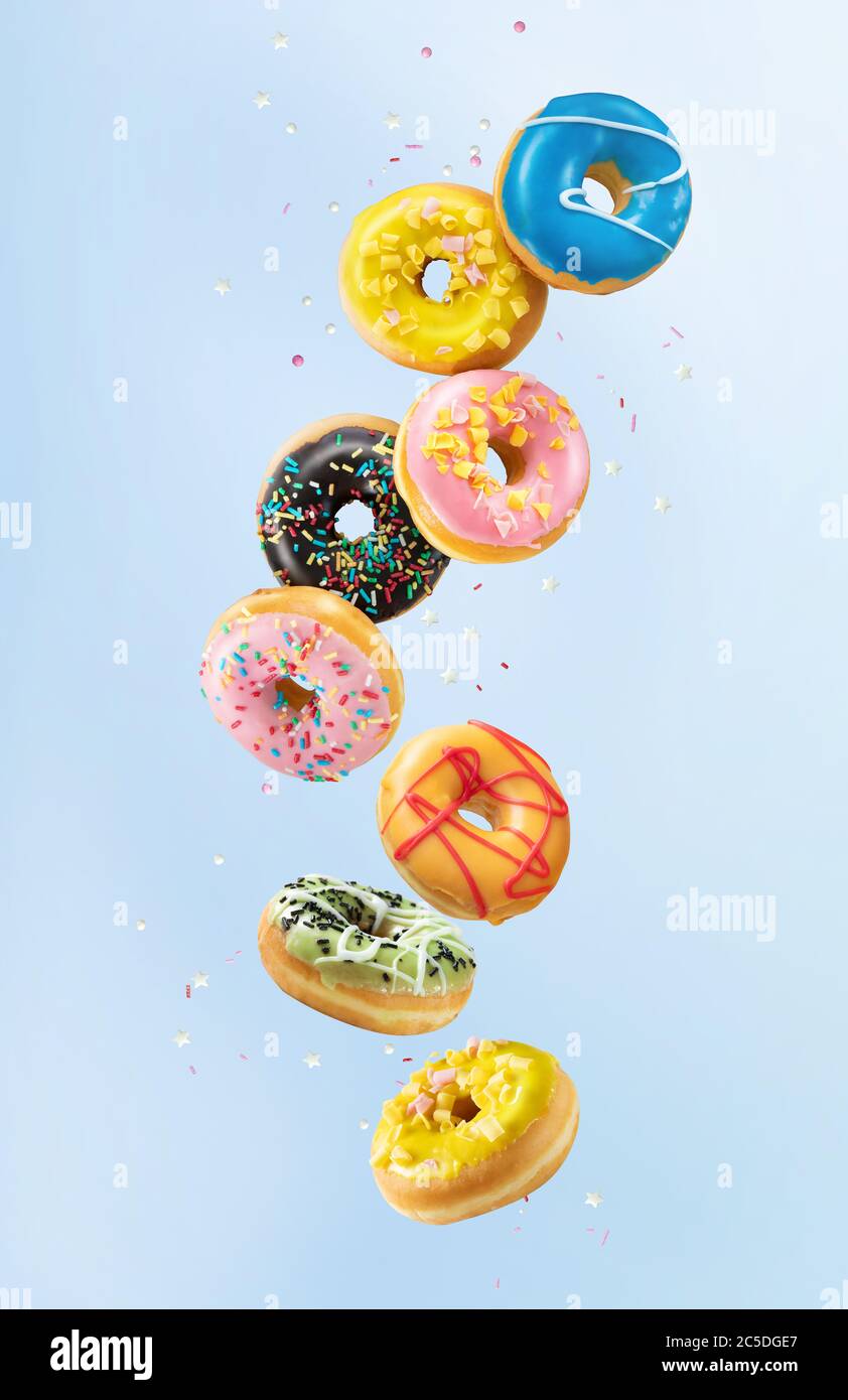 Flying donuts hi-res stock photography and images - Alamy