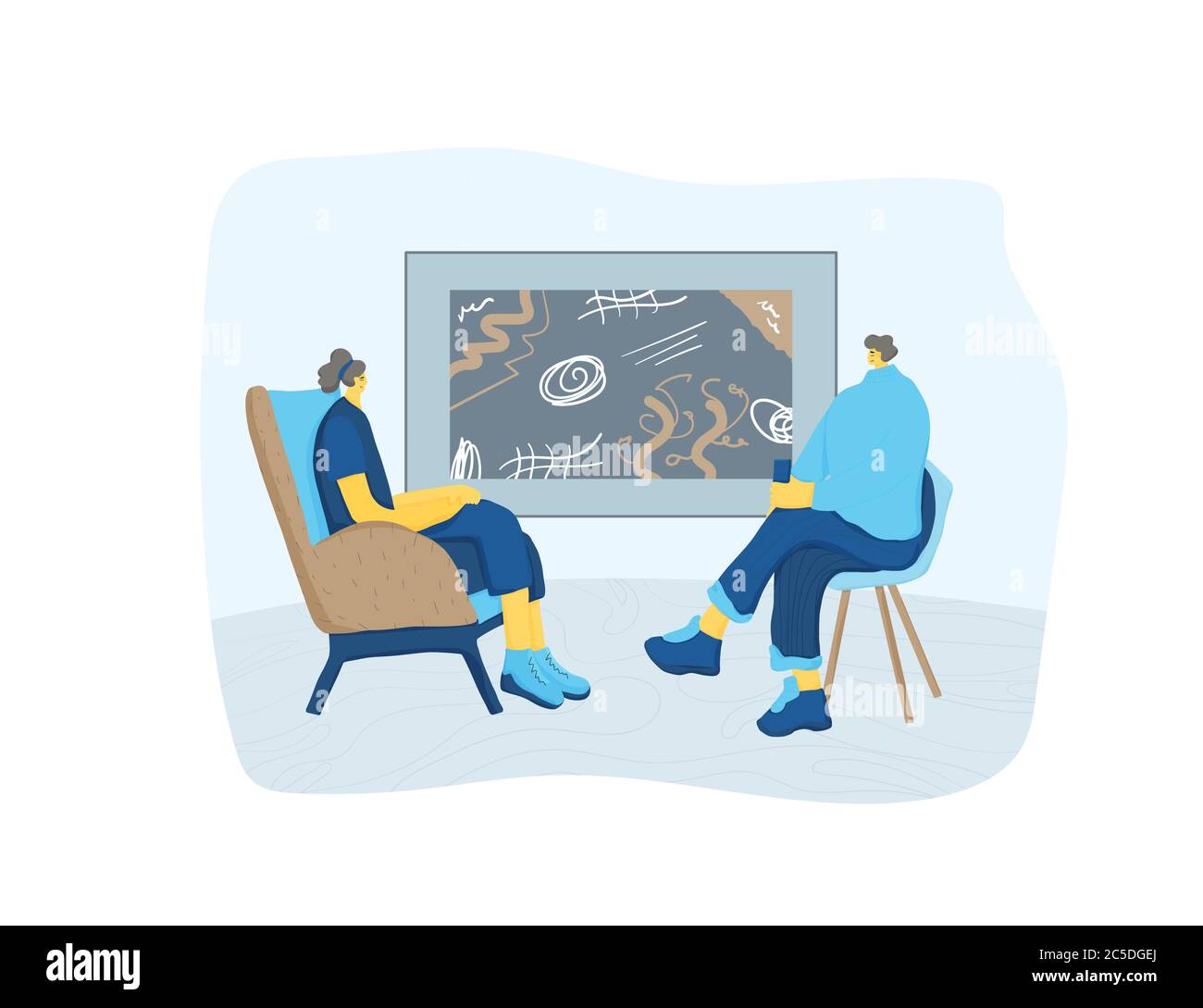 Counseling concept. Psychology therapy session. Young psychologist ...