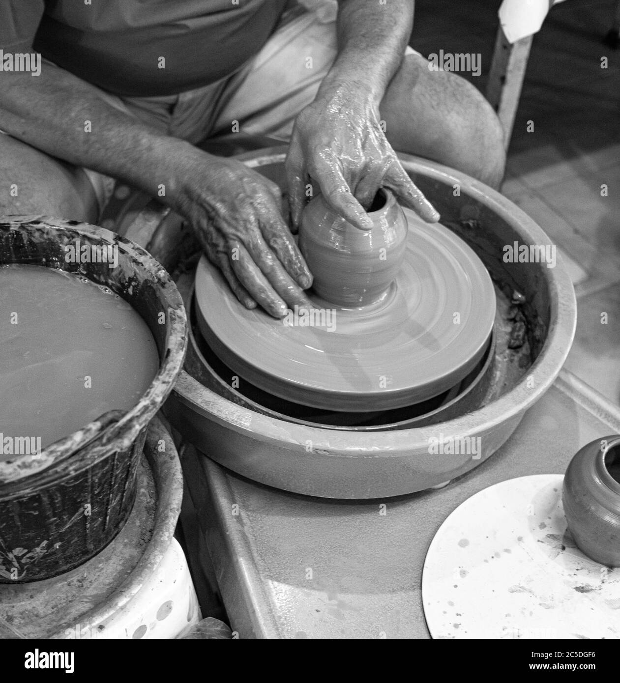 Creation pot Black and White Stock Photos & Images - Alamy