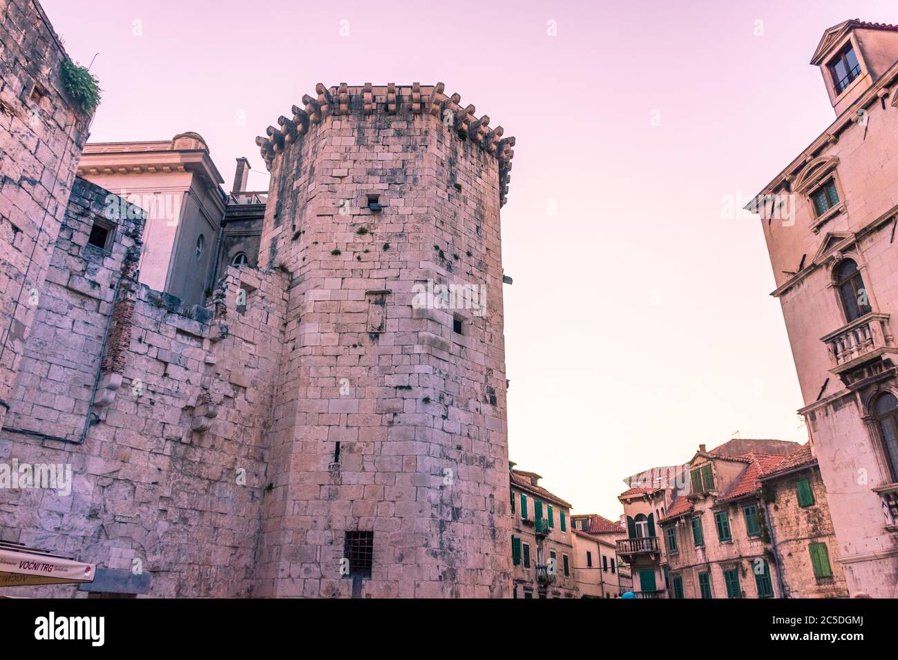 Castle in Split historic center, Croatia Stock Photo - Alamy
