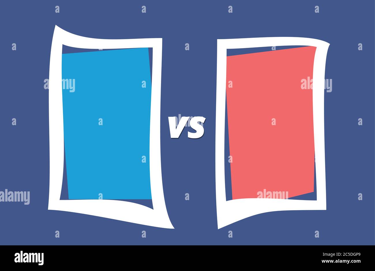 Vs template. Versus comparison blank. Decorative battle cover with ...