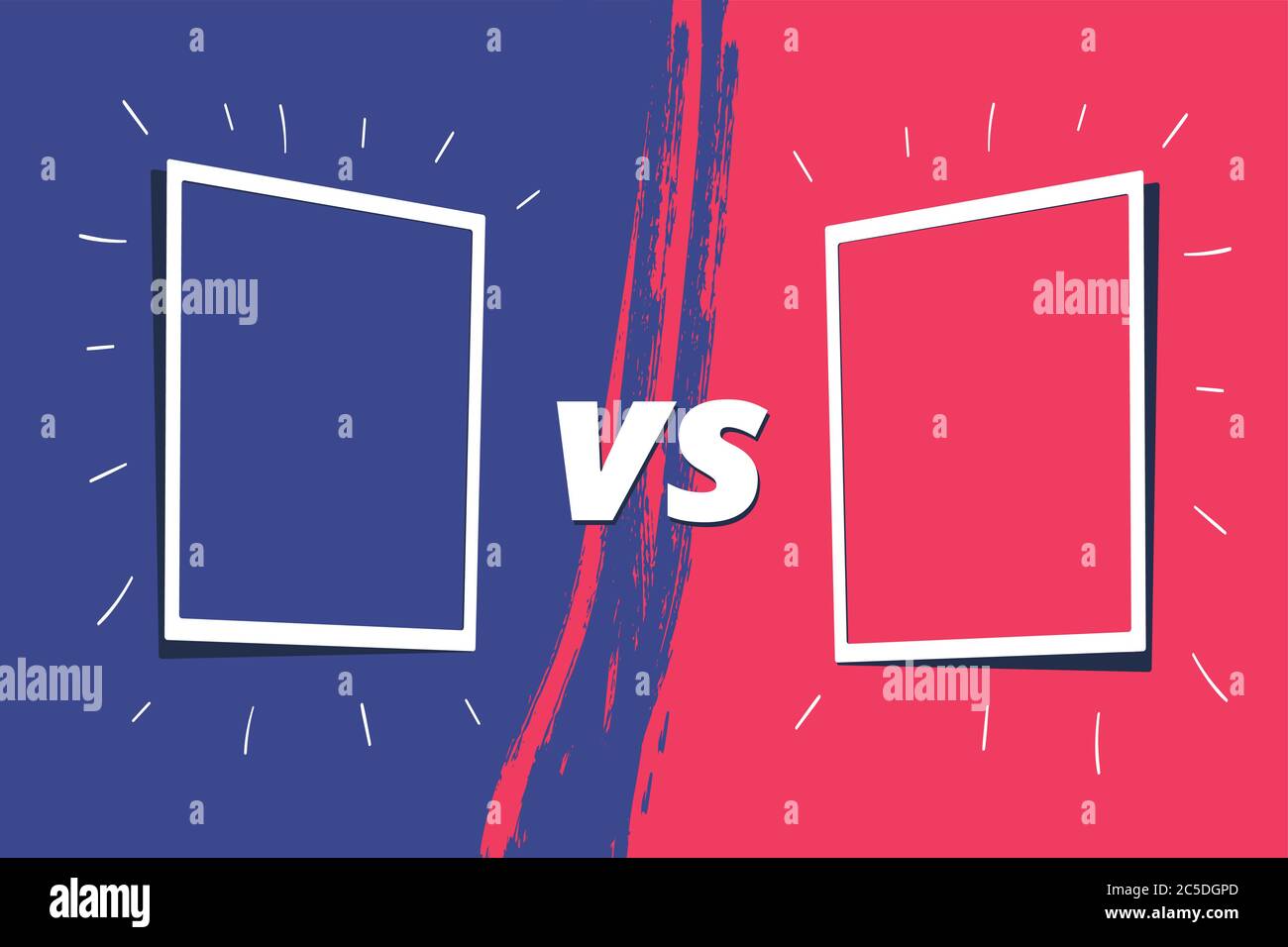 Vs template. Versus comparison blank. Decorative battle cover with ...