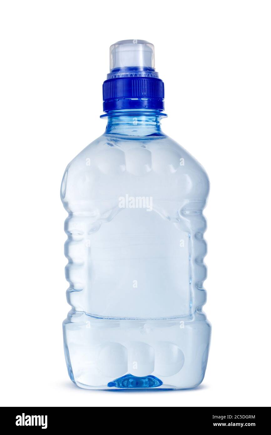 Small bottle of mineral water in plastic isolated on white Stock Photo ...
