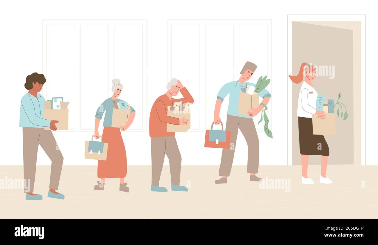 Men office leaving box Stock Vector Images - Alamy