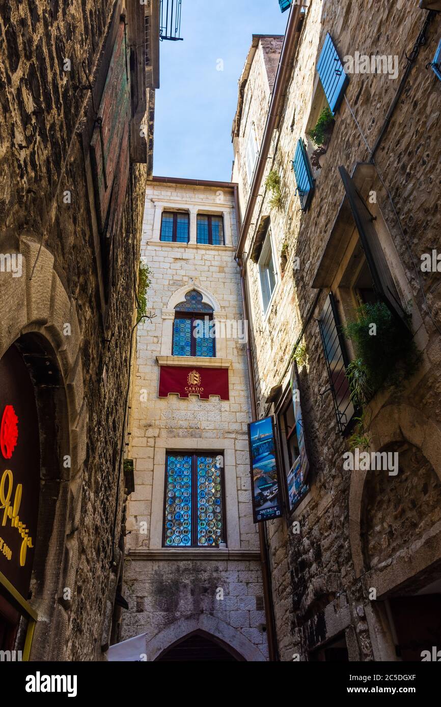 Old buildings in split historic center, Croatia Stock Photo - Alamy