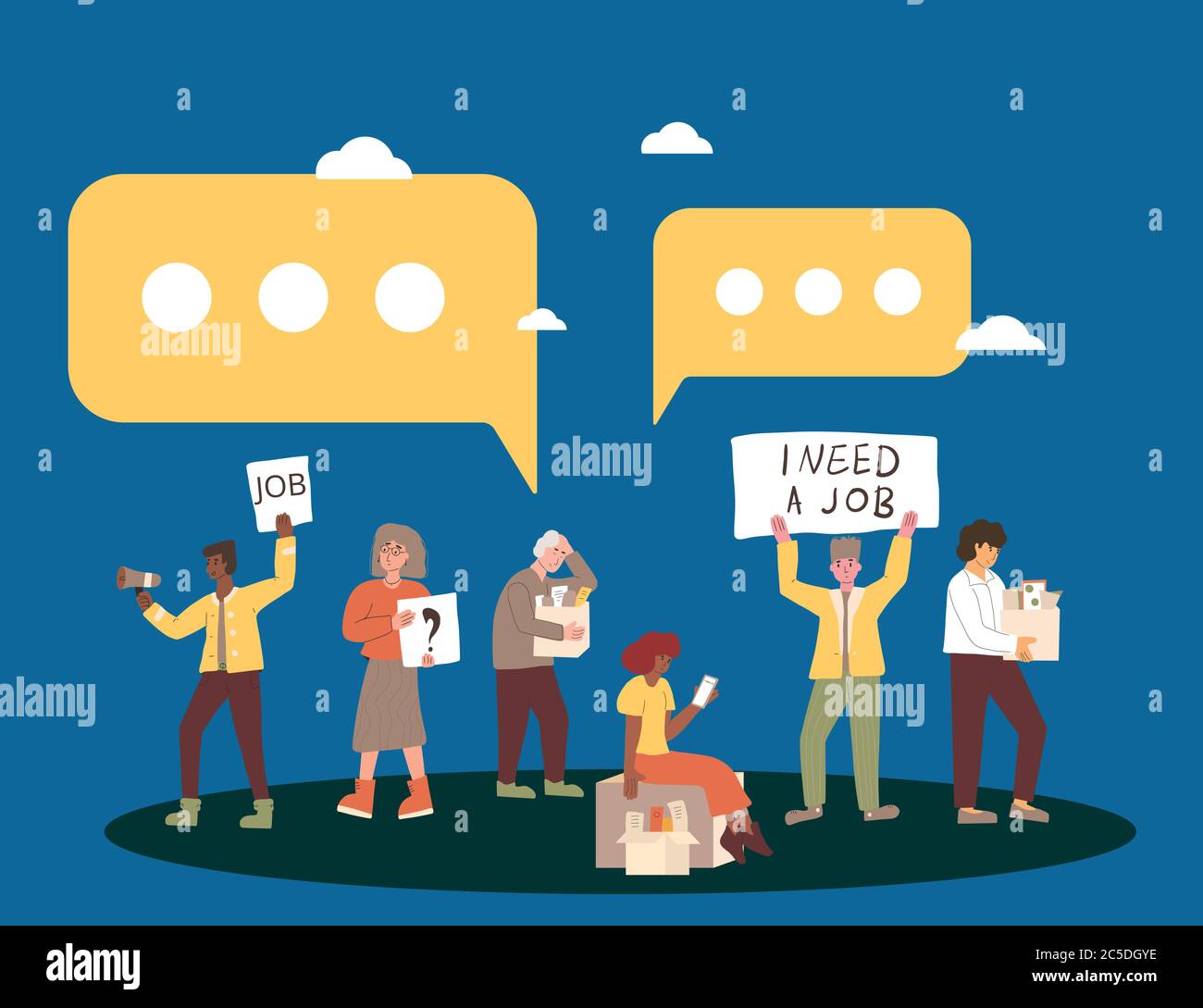 Mature unemployed Stock Vector Images - Alamy