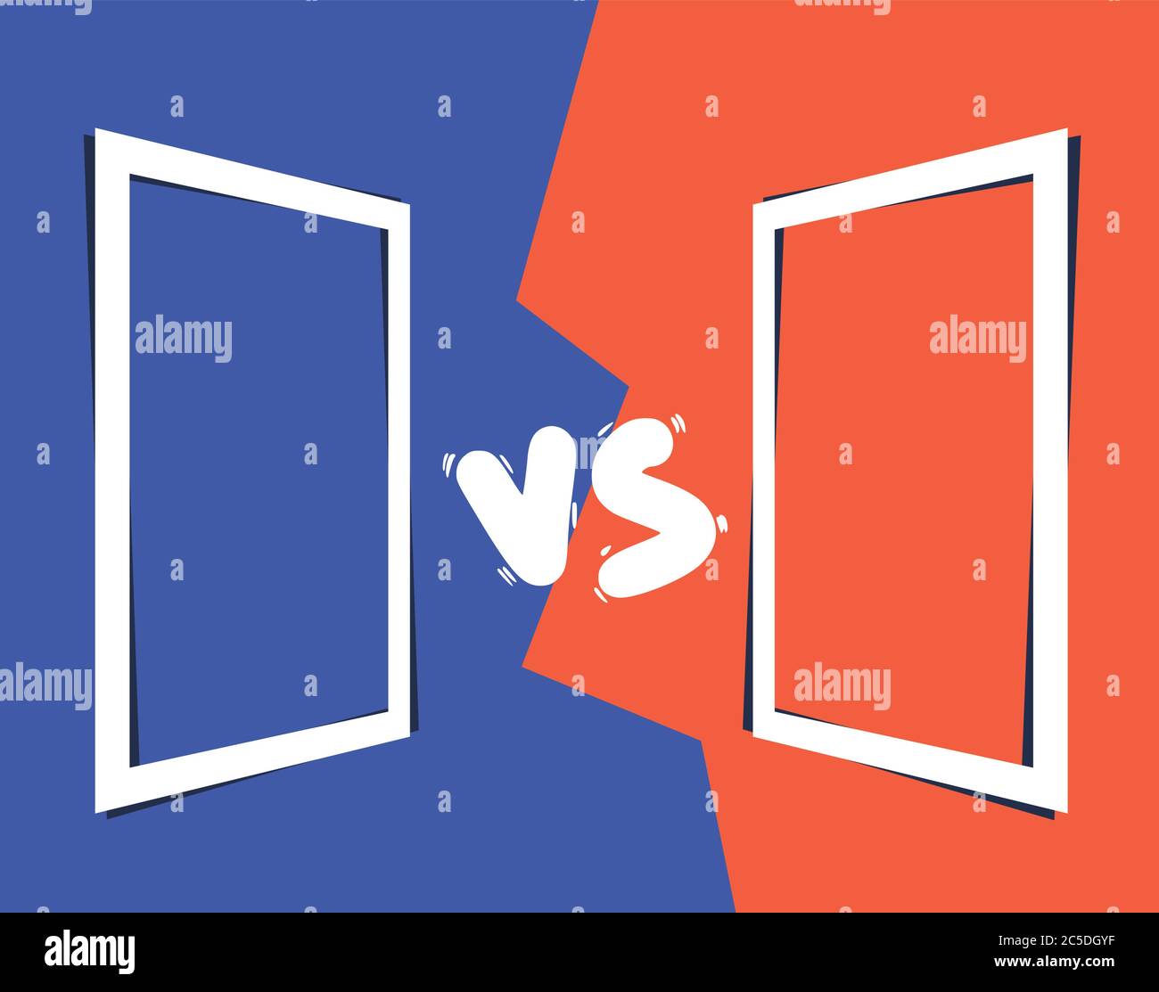Vs template. Versus comparison blank. Decorative battle cover with ...