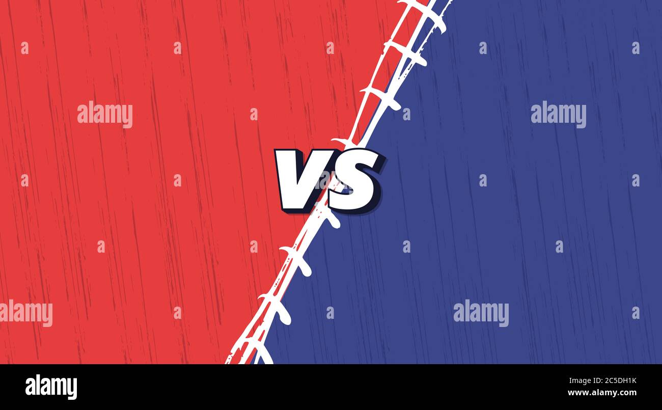 Vs banner template with lettering. Versus comparison blank. Decorative ...