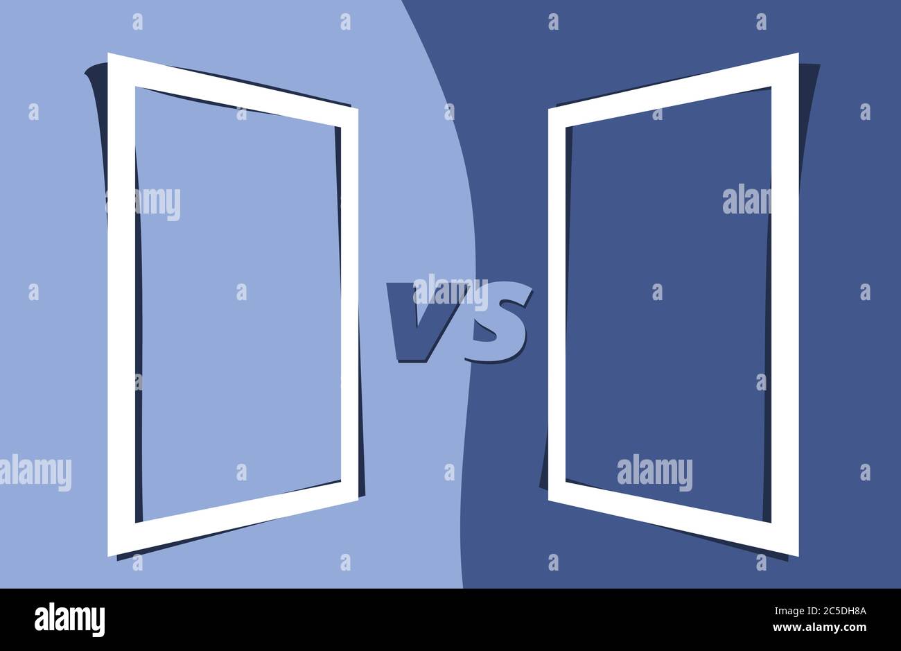 Vs template. Versus comparison blank. Decorative battle cover with ...