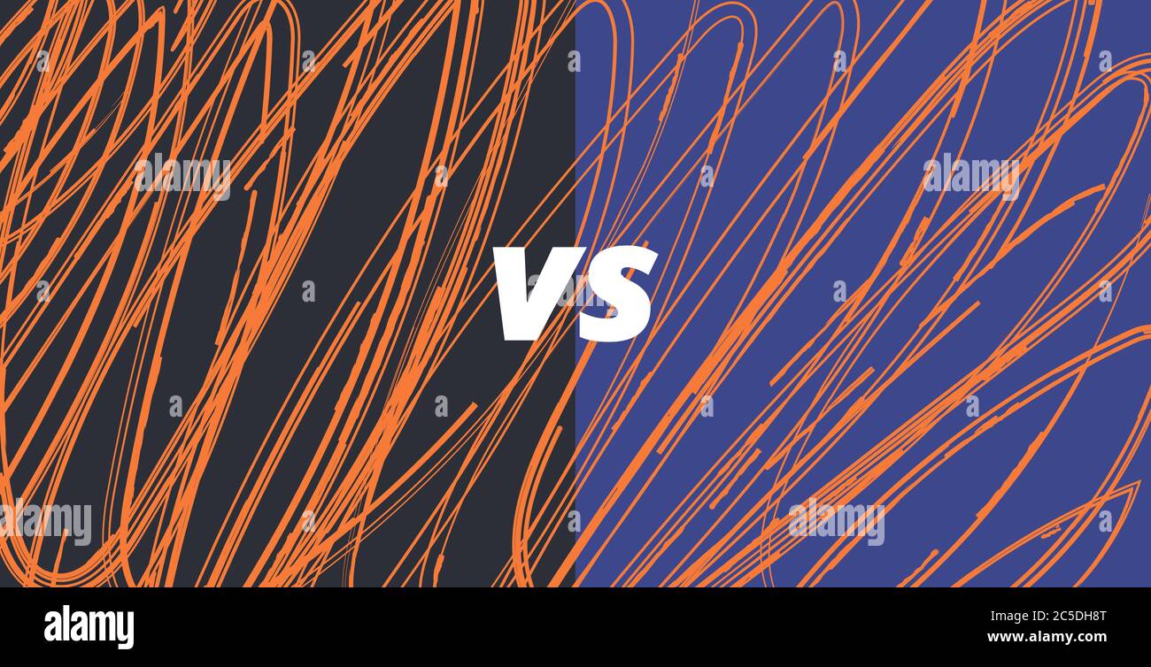 Vs template. Versus comparison blank. Decorative battle cover with ...