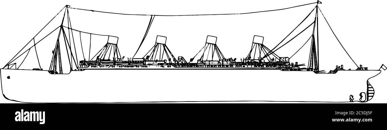 sketch of ship titanic vector Stock Vector Image & Art - Alamy
