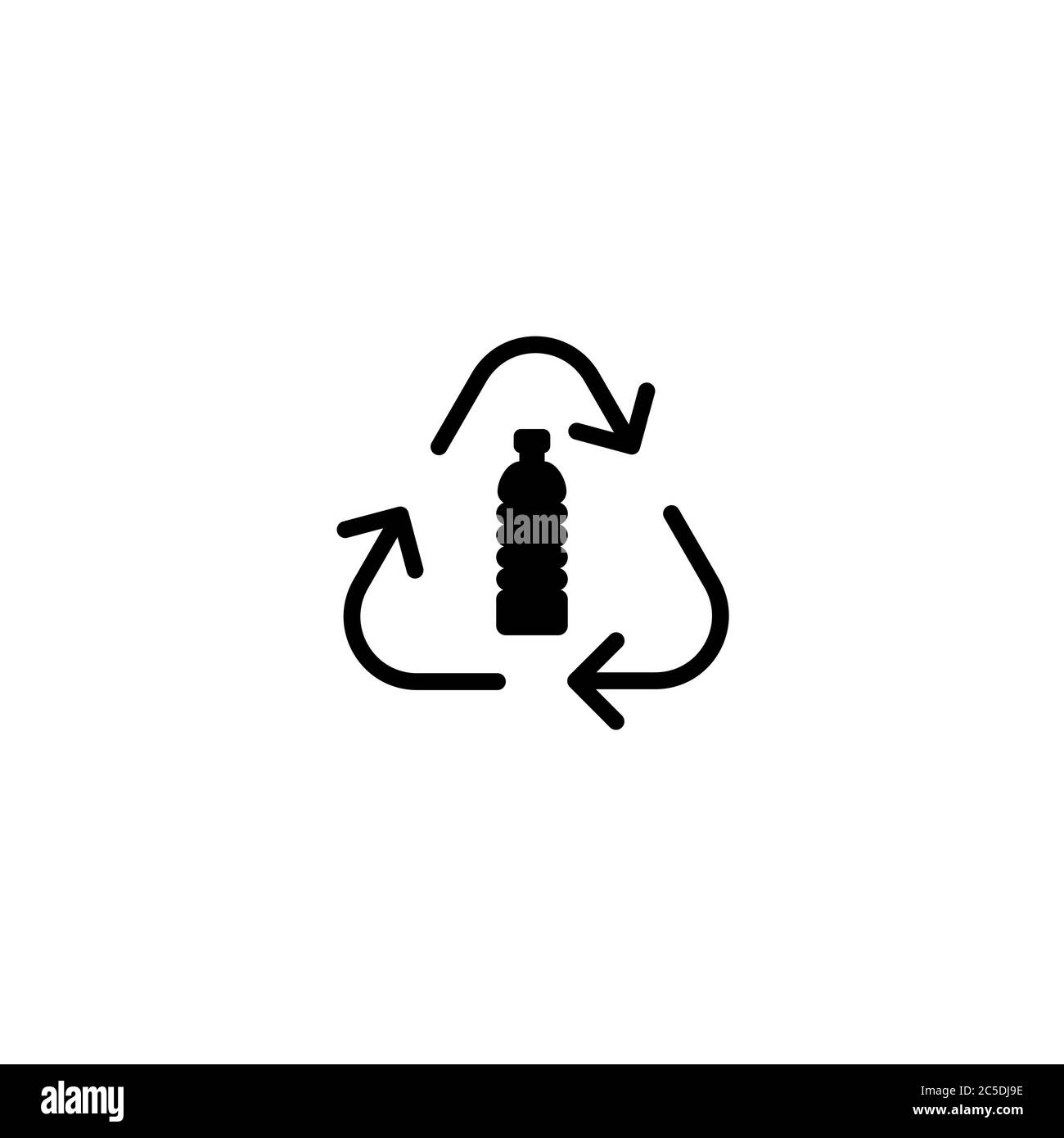 Crossed plastic bottle. reuse of polythene package. Save the earth ...