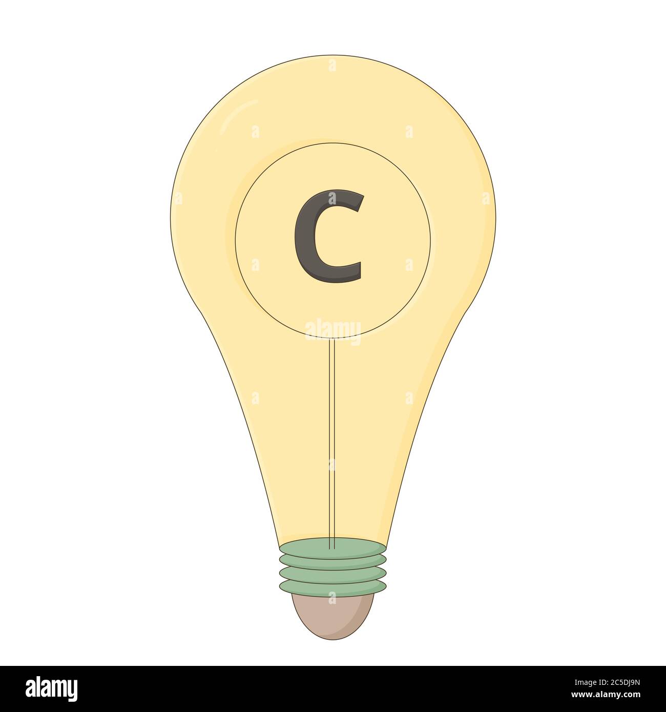 Copyright sing. Intellectual property rights. Vector symbol isolated on ...