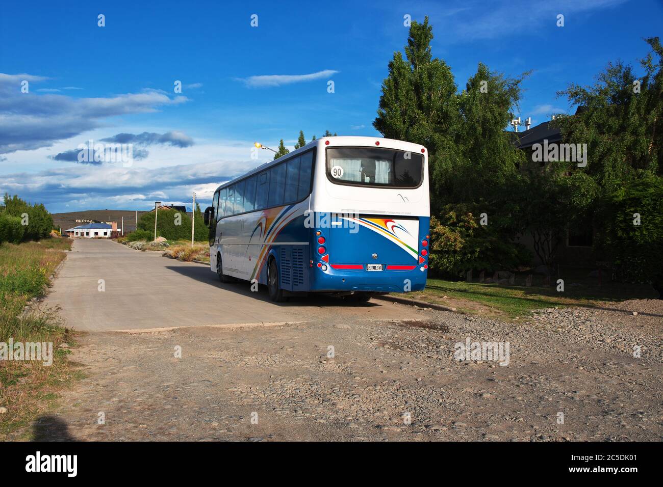 The bus in El Calafate, Patagonia, Argentina Stock Photo - Alamy