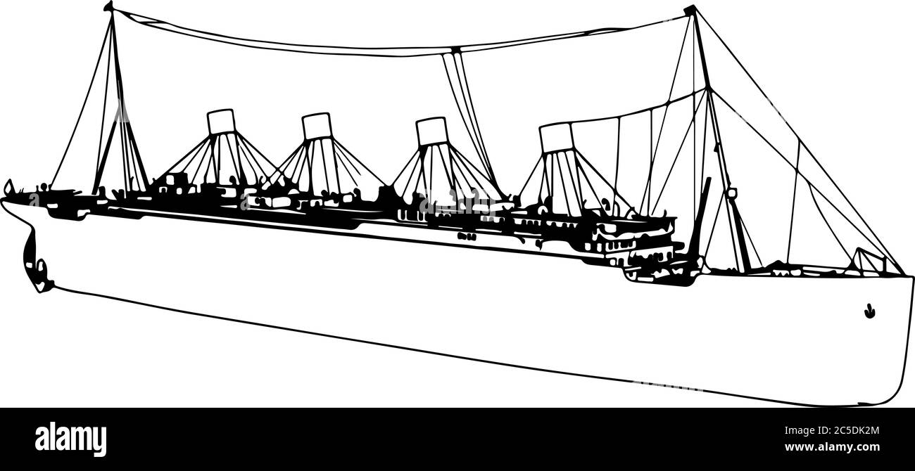 sketch of ship titanic vector Stock Vector Image & Art - Alamy