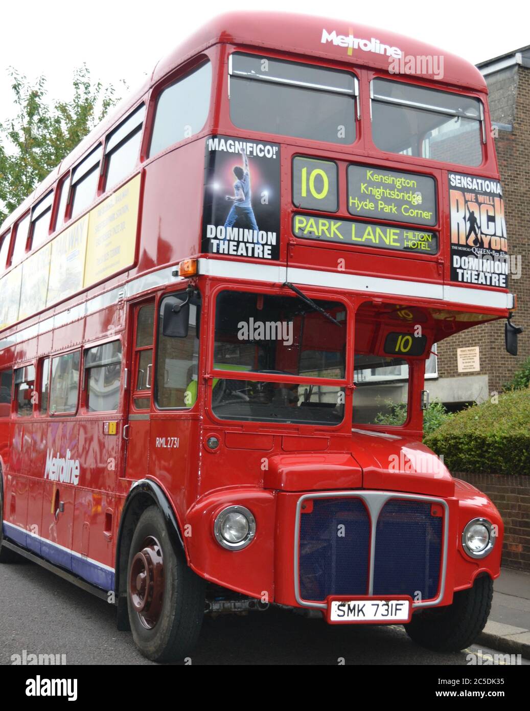 Vintage Doubledecker Red London Bus Stock Photo - Alamy