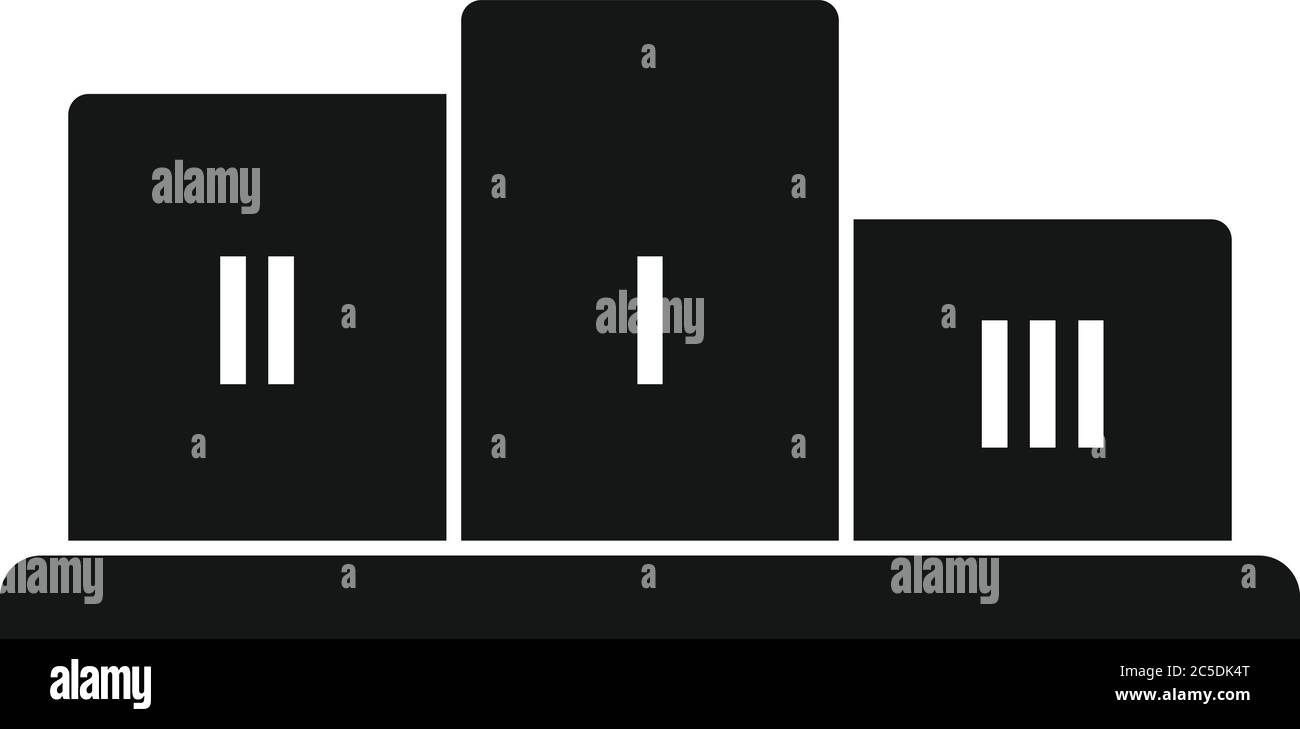 Gamification podium icon. Simple illustration of gamification podium ...