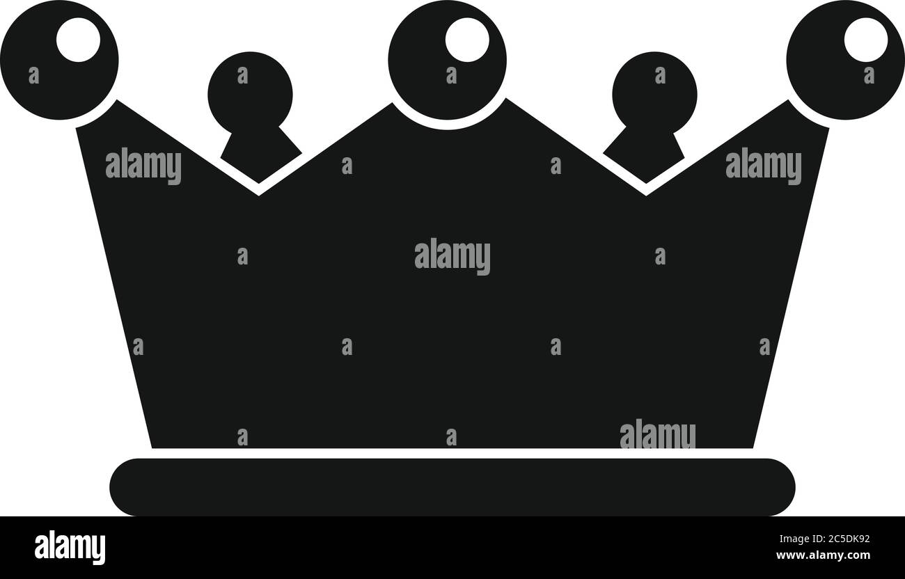 Gold game crown icon. Simple illustration of gold game crown vector ...