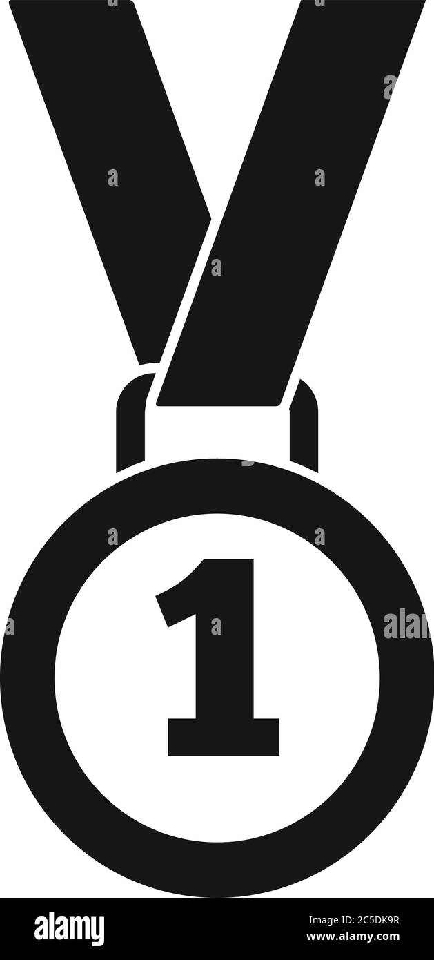 Video game medal icon. Simple illustration of video game medal vector ...