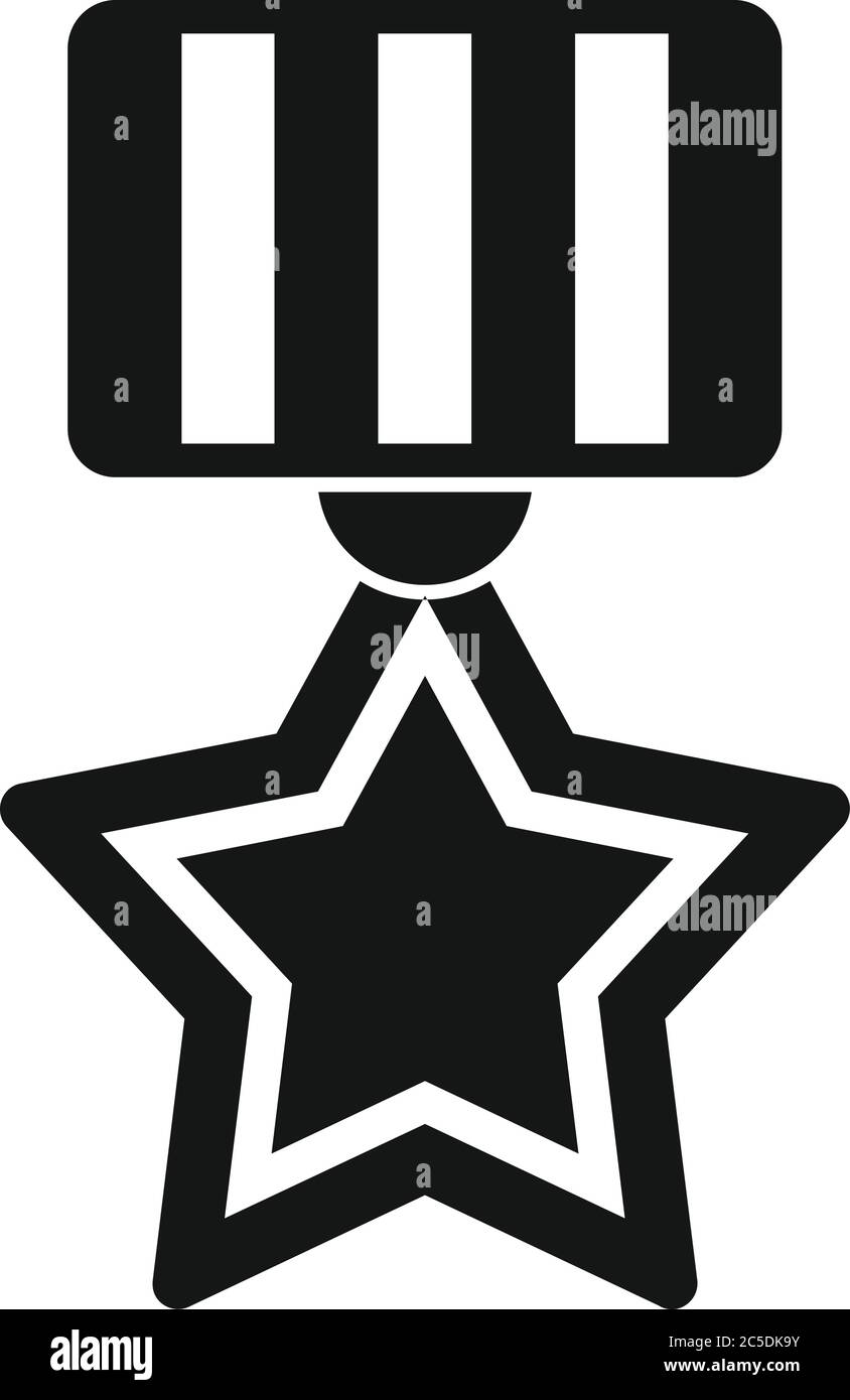 Video game gold medal icon. Simple illustration of video game gold ...