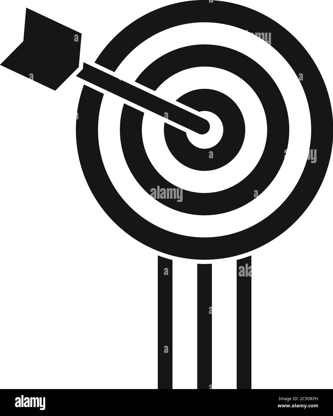 Video game arch target icon. Simple illustration of video game arch ...