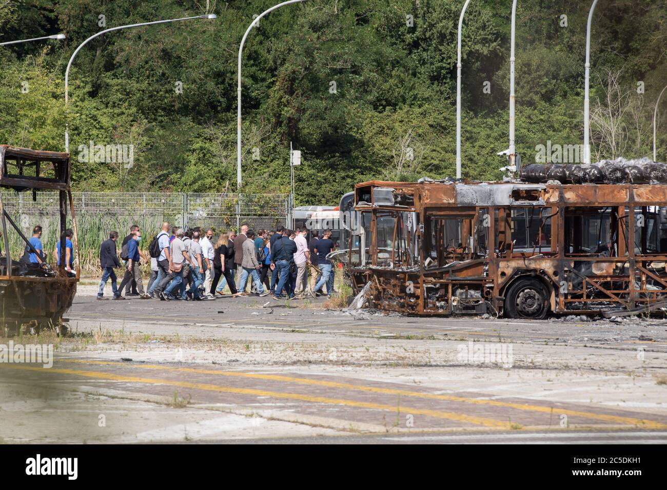 Roma, Italy. 02nd July, 2020. Lega Nord leader Matteo Salvini visits ...