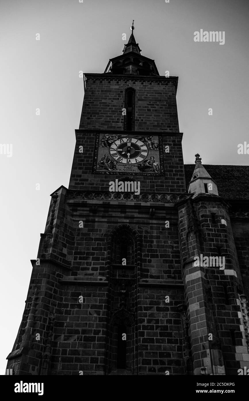 Large Gothic building of the Black Church (Biserica Neagra) in Brasov ...
