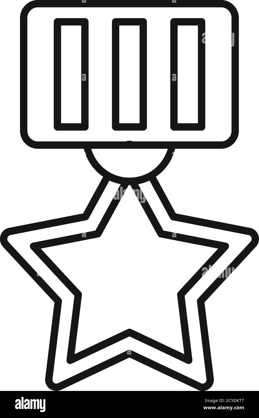 Video game gold medal icon. Outline video game gold medal vector icon ...