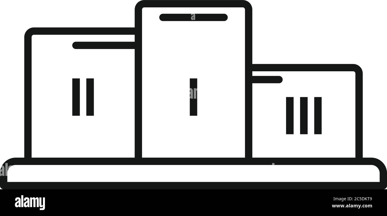 Gamification podium icon. Outline gamification podium vector icon for ...
