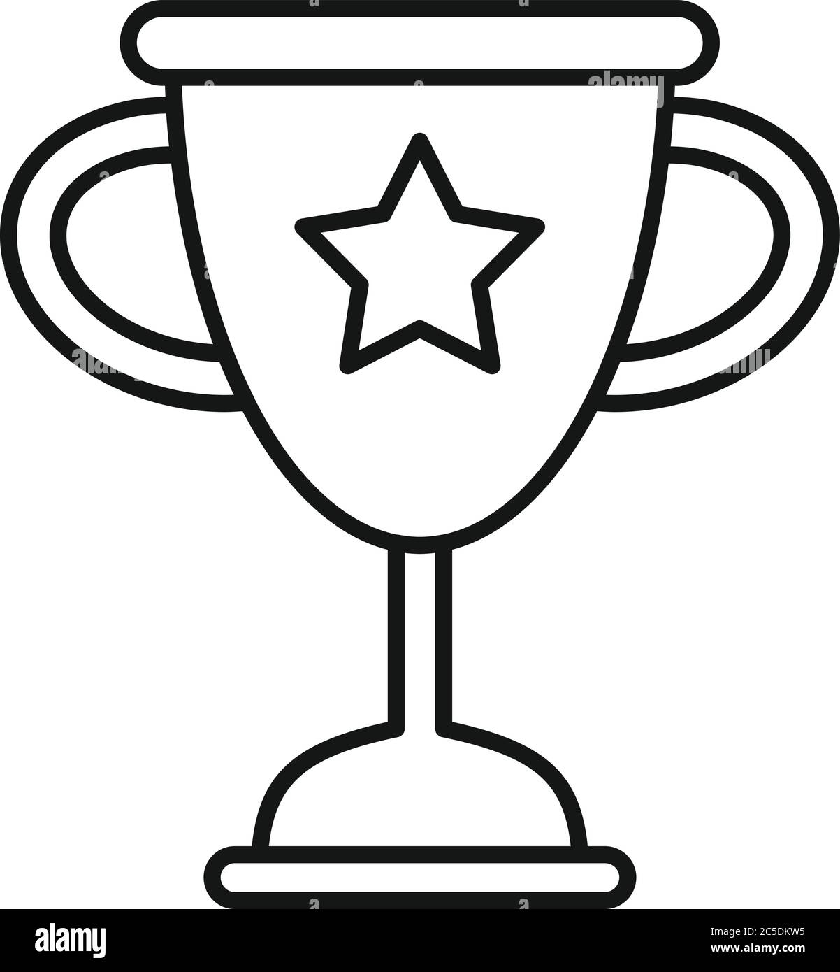 Video game star cup icon. Outline video game star cup vector icon for ...