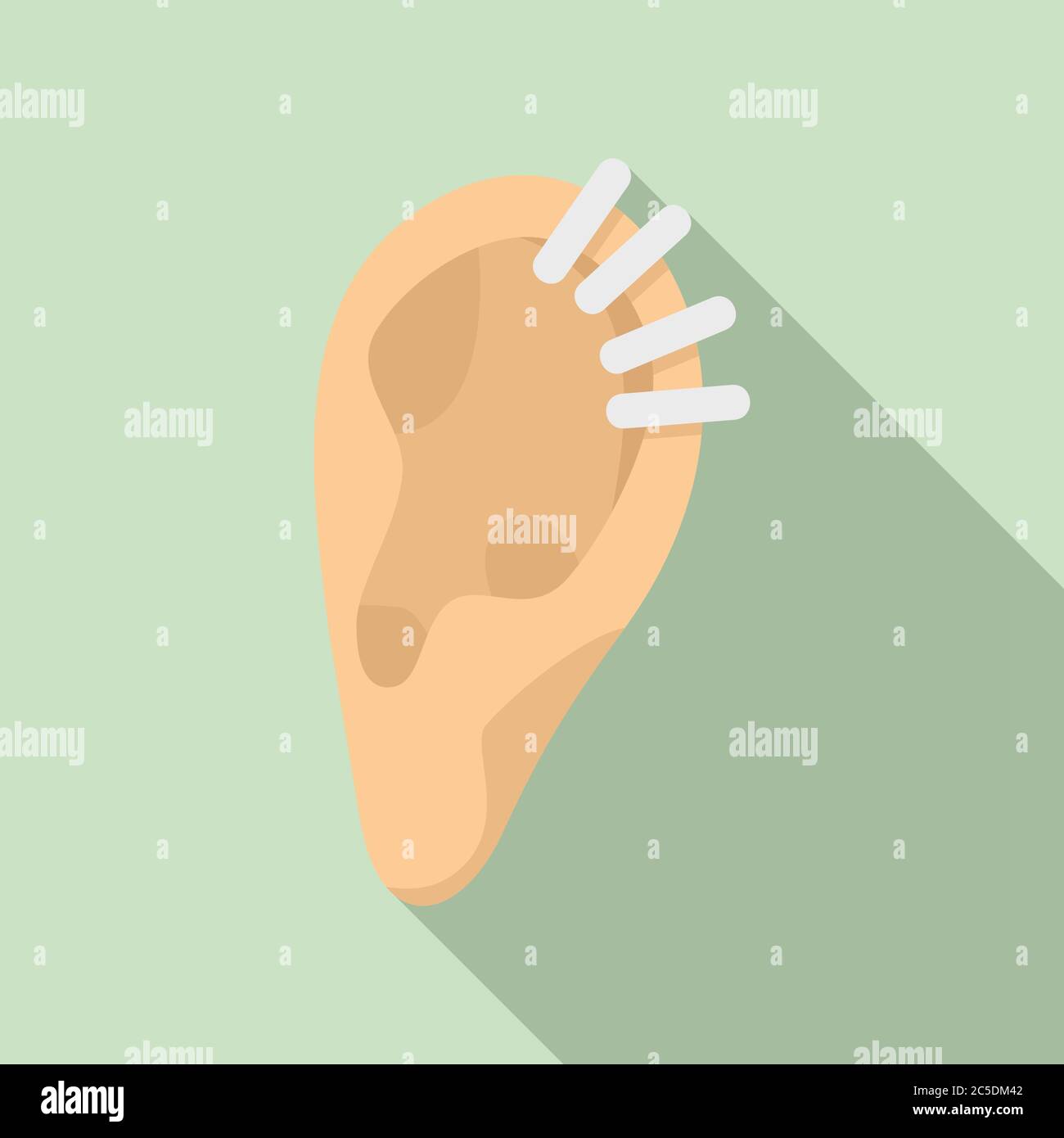 Ear piercing icon. Flat illustration of ear piercing vector icon for ...