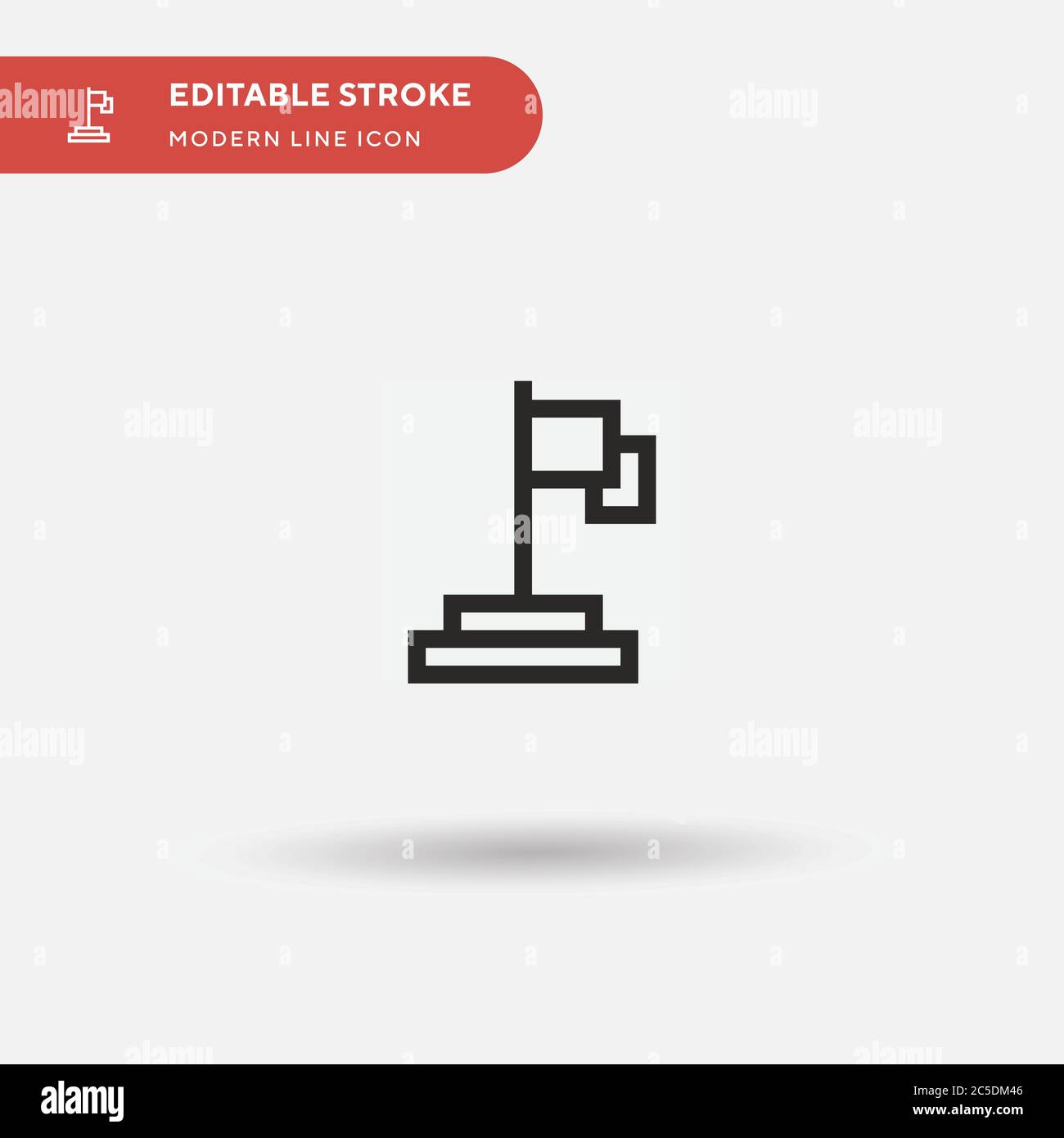 Red Flag Simple vector icon. Illustration symbol design template for ...